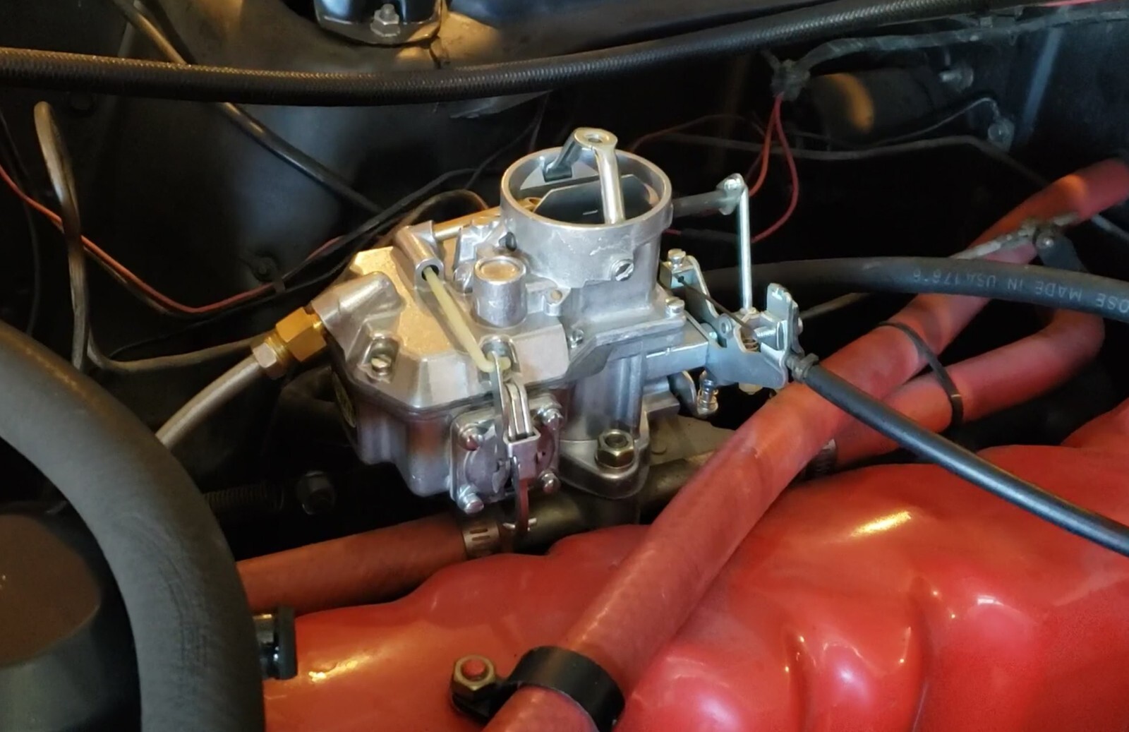 1963-67 Autolite 1100 Carb Manual Choke Ford 170 200 cid inline 6-cyl ...