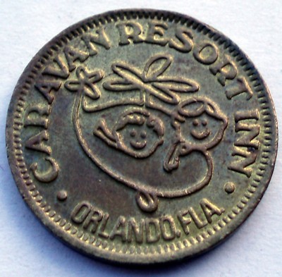 US, ORLANDO FLORIDA CARAVAN RESORT INN Token 22.9mm 5g Brass GG10.6 | eBay