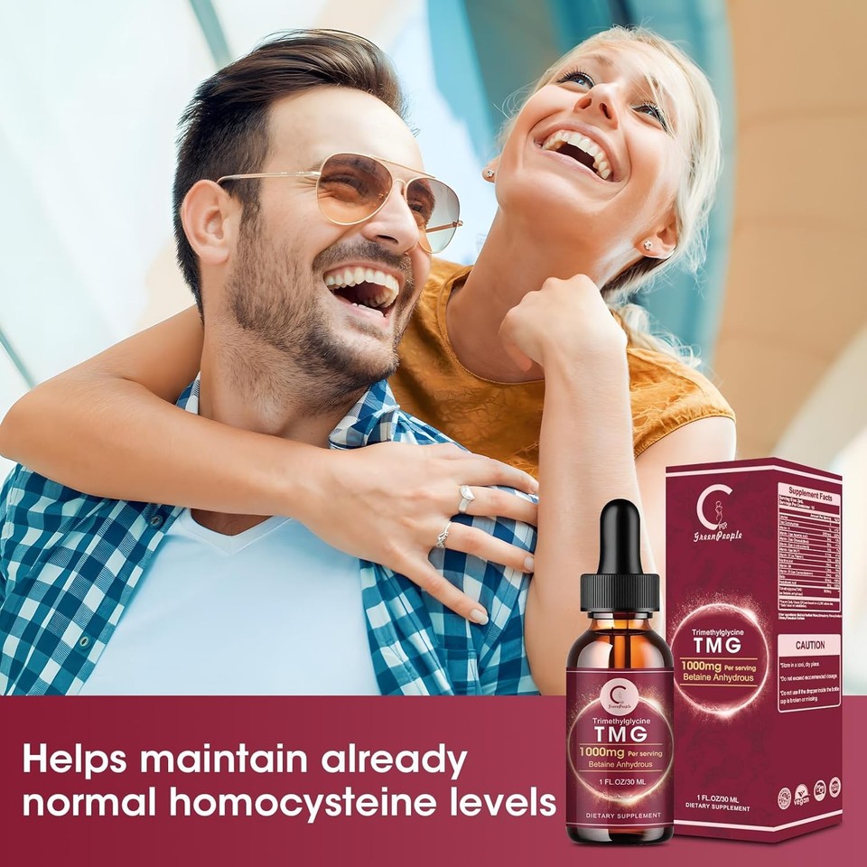 TMG Supplements Liquid Drops 1000mg - Trimethylglycine High Absorption ...