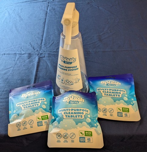Splash Spray Multi-Purpose Cleaning Tablets (29) with Spray Bottle eco ...