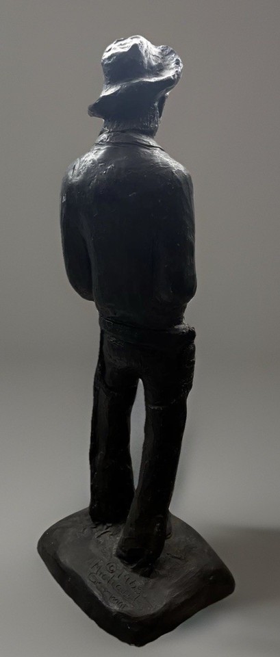 VTG Cowboy Leaning on Rifle Sculpture DRIFTER Michael Garman 1965 17 ...