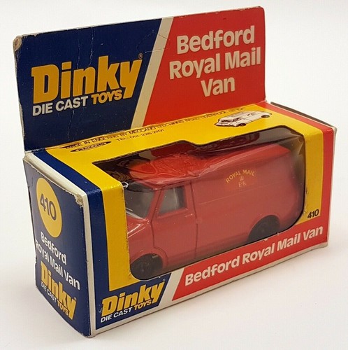 Dinky Toys Vintage 410 Bedford Van Royal Mail + Box Silver Base Diecast ...