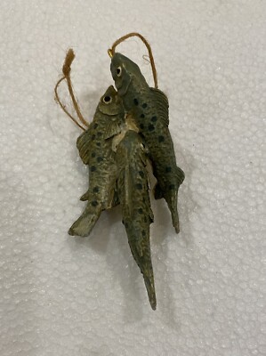 GONE FISHIN Cluster of 3 Fish Catch of the Day Hanging Christmas Tree ...