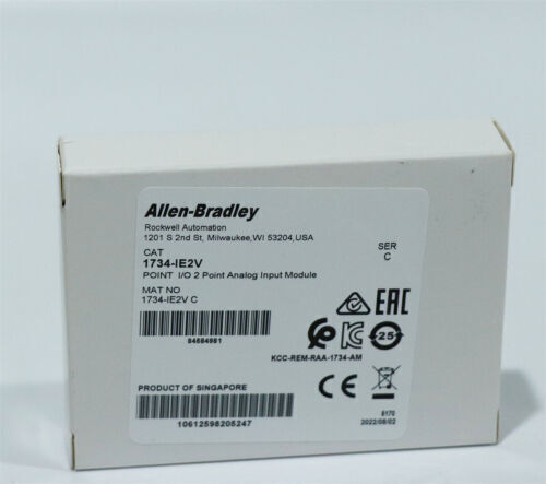 Allen-Bradley 1734-IE2V /C Analog Input Module AB 1734IE2V New Sealed ...