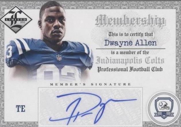 2012 Limited - Membership Dwayne Allen #9 /99 (AU, RC) for sale online ...