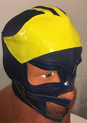 MICHIGAN WOLVERINES- WRESTLING-LUCHADOR MASK!! GO BLUE !! VERY RARE ...