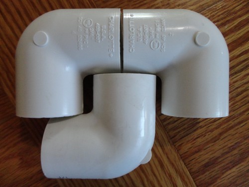 Lot of 3 Charlotte 3/4" PVC Female Threaded FPT 90° Degree Elbow Sch 40 ...