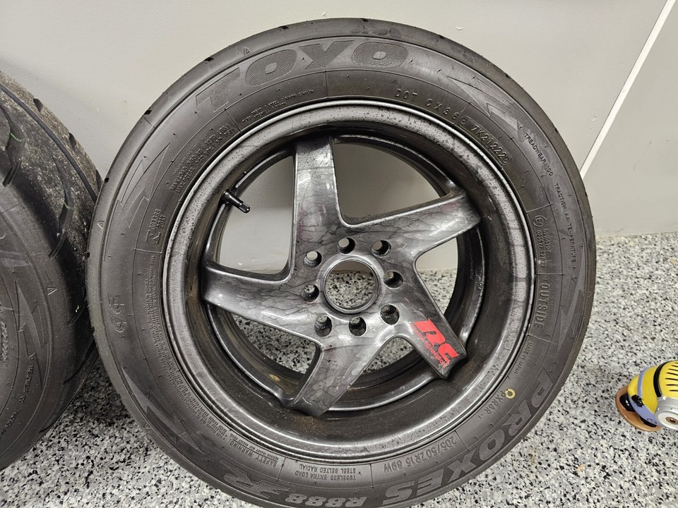 Carving Rc Stark 15x7 53 4×114.3 New Toyo Proxes R888 R 205/50/15 | eBay