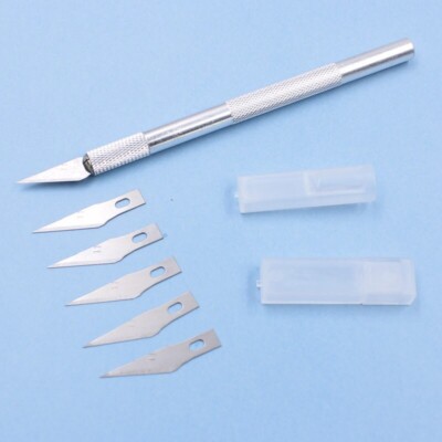 Razor Sharp Cutter Arts Craft Cutting Tool Exacto +6 Blade Refills ...