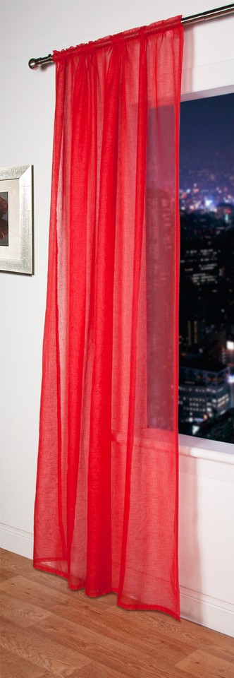 Fiona - Linen Textured Rod Slot Voile Panel / Net & Voile Curtains | eBay