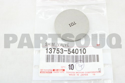 1375354010 Genuine Toyota SHIM, VALVE ADJUSTING 13753-54010 | eBay