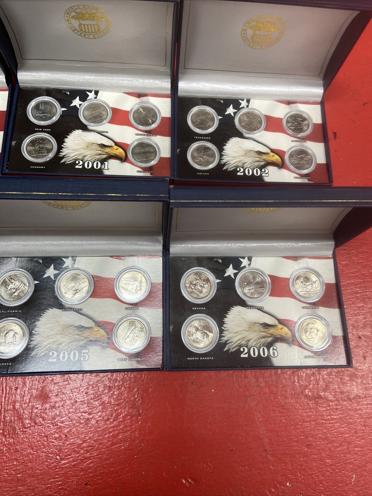 1999-2008 US State Quarters Complete Uncirculated Collectible Set of 50 ...