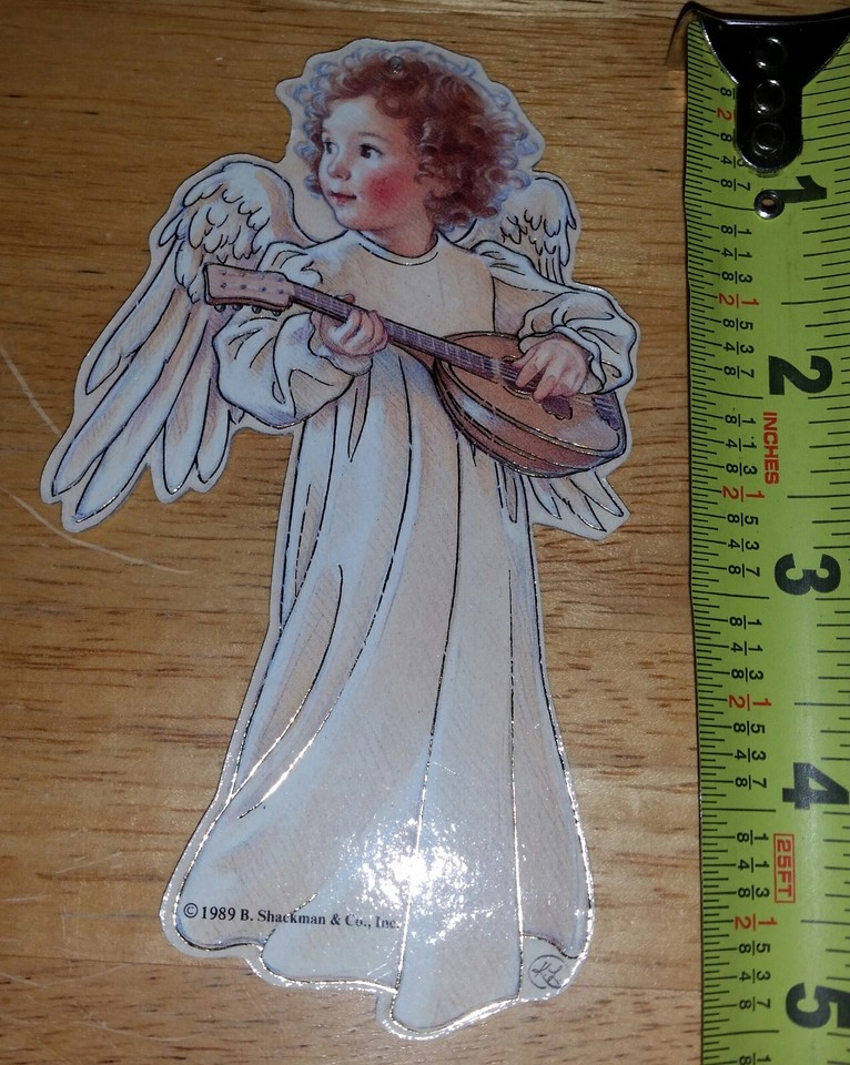 Shackman Vintage Victorian Christmas Angel Double Sided Hanging Die Cut ...