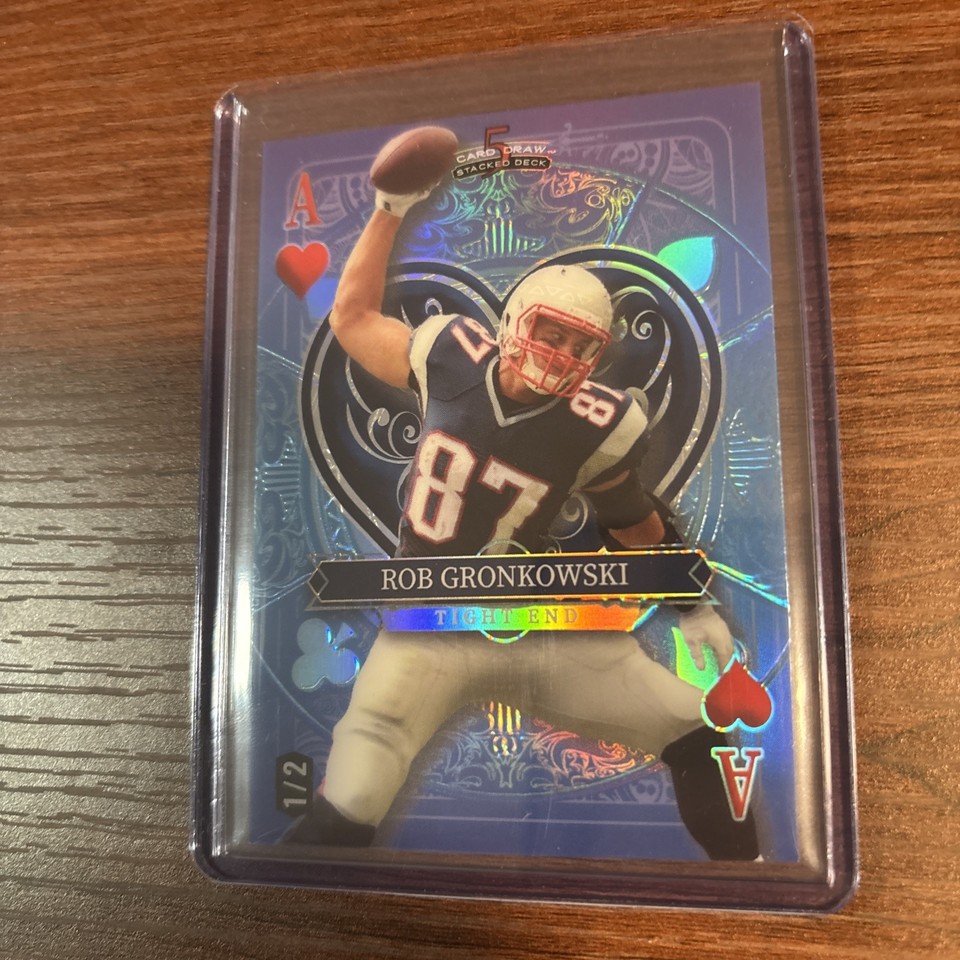 🔥Rob Gronkowski 2024 Wild Card 5 Card Draw 1/2 Blue Ace of Hearts 🔥 | eBay