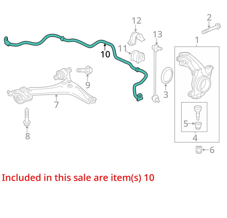 2016 Acura TLX FWD Front Stabilizer Bar OEM 120K Miles - LKQ415163500 ...