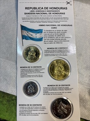 Honduras Central American Flag Coin Set 4 Souvenirs of Honduras | eBay
