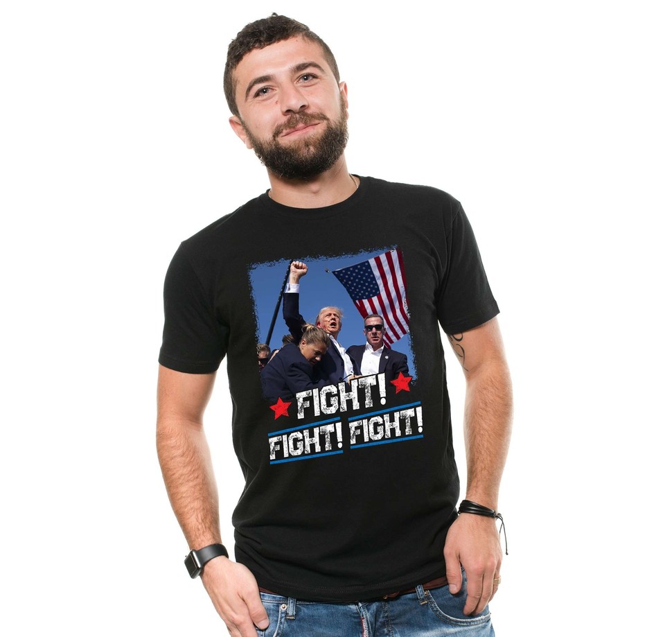 Mens Fight Fight Fight Shirt Donald Trump 2024 Shirt Trump Patriotic ...