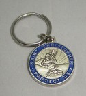 St Christopher Rides a Yamaha Motorcycle Key Chain Medal Blue | eBay