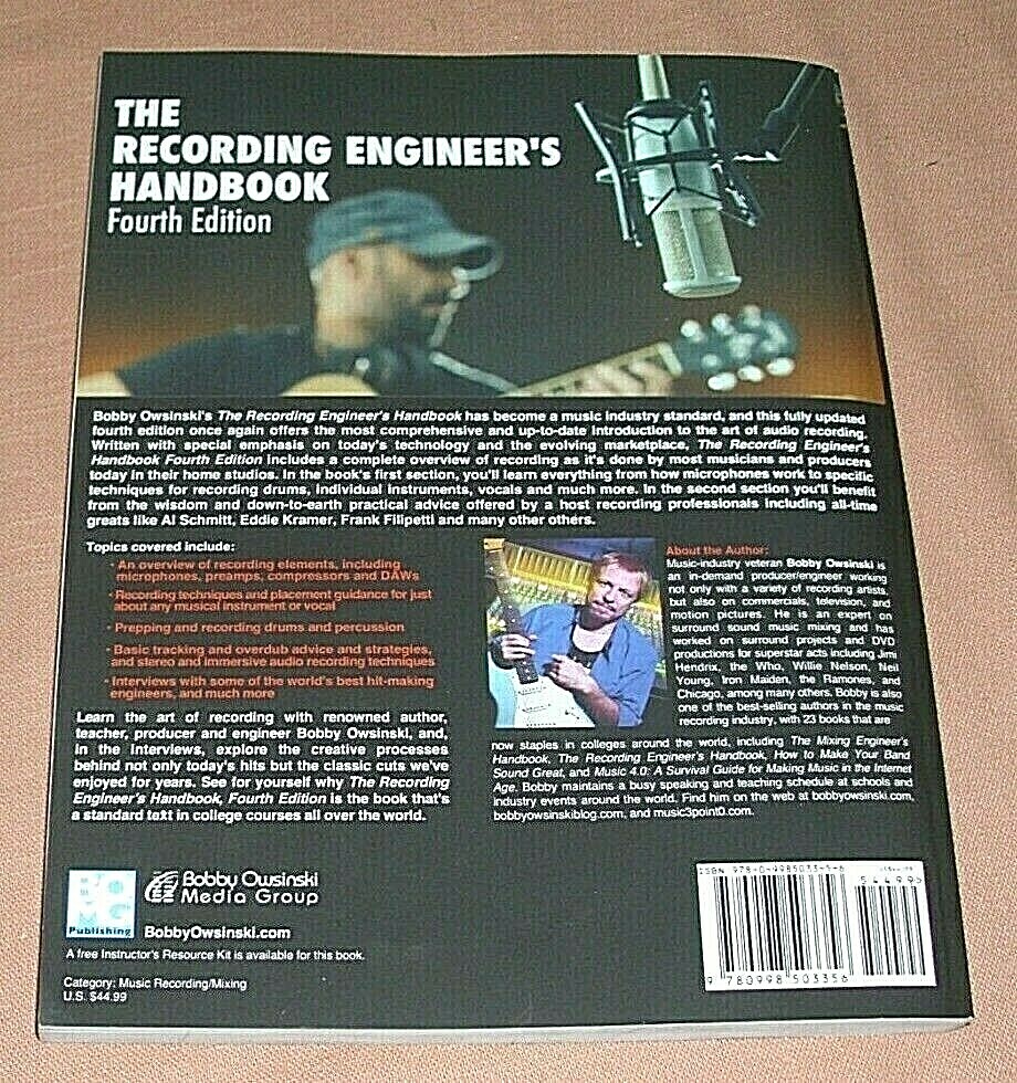 The Recording Engineer's Handbook : 4th Edition by Bobby Owsinski (2017 ...