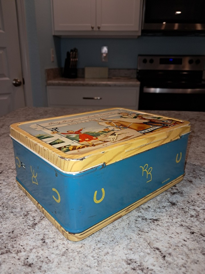 1950s Roy Rogers Lunch Box - No Thermos * Vintage * Lunchbox kit pail ...