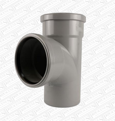 Soil Pipe 110mm Tee Branch - Grey Double Socket | eBay UK