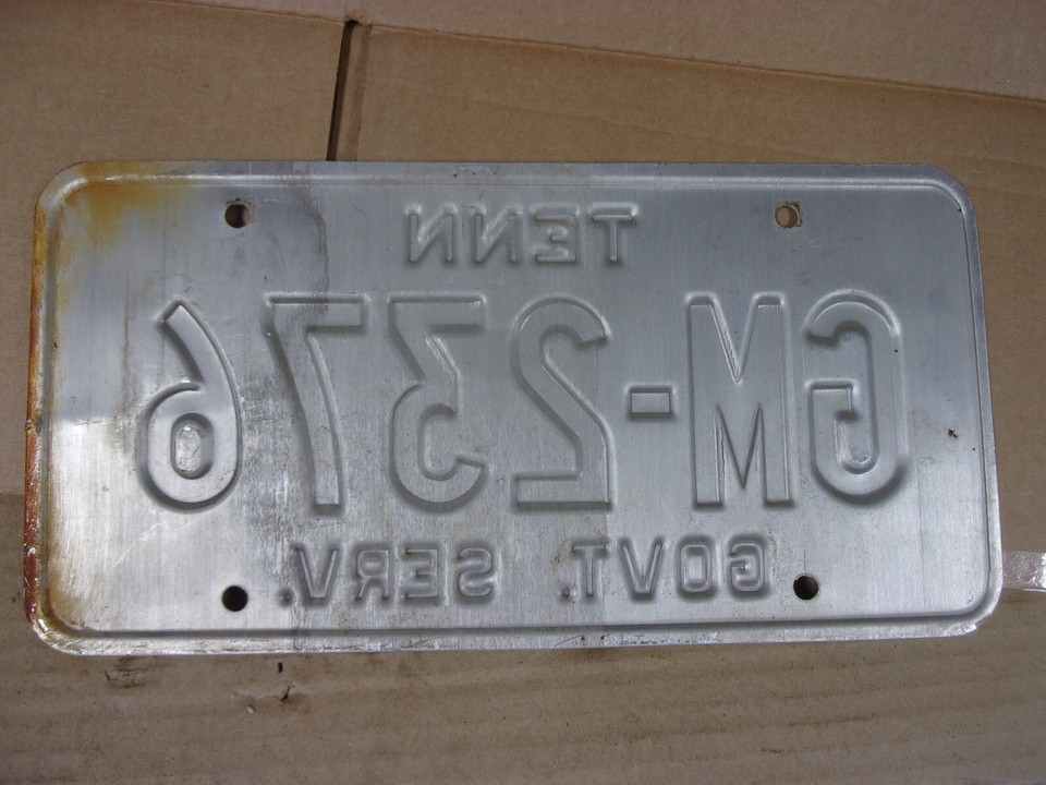 Vtg Tennessee Government Service License Plate Vehicle Truck Car ...