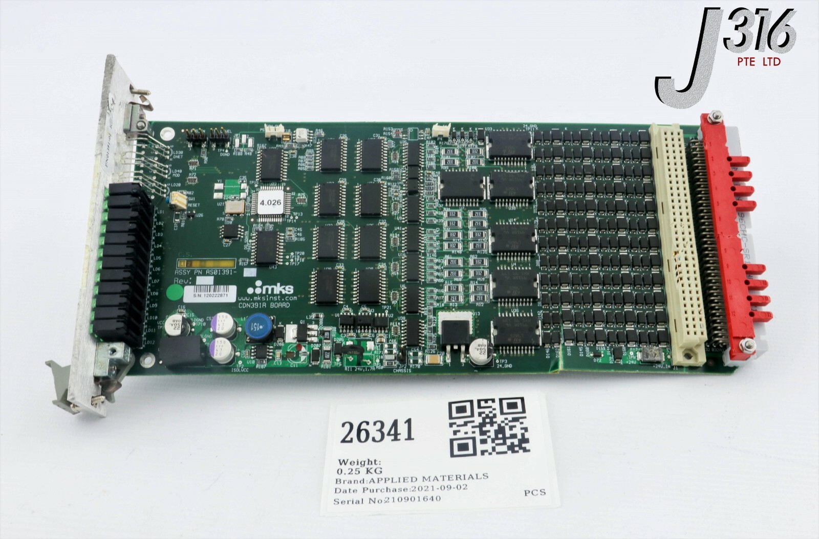 26341 APPLIED MATERIALS PCB, CDN391R BOARD, MKS AS01391-21-1 (PARTS ...