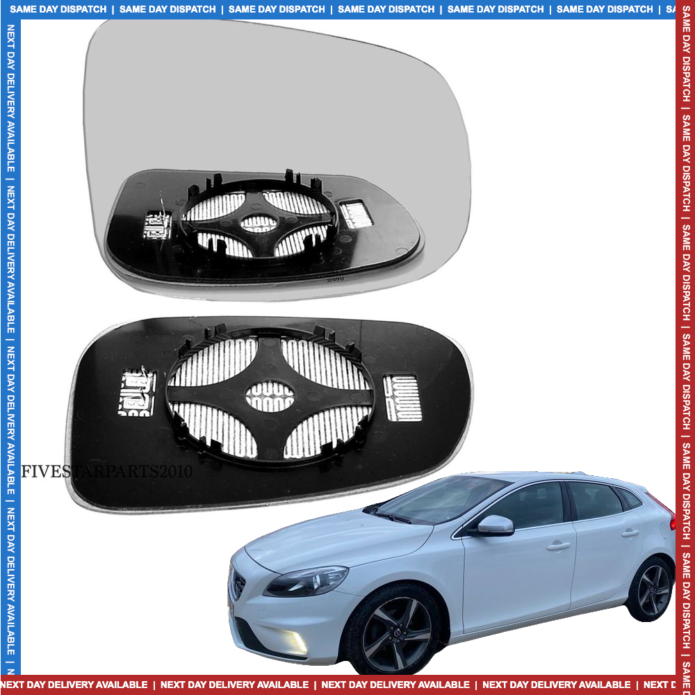 Right Driver side wing mirror glass for Volvo V40 2012-2019 Heated | eBay