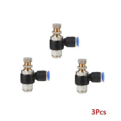 Pneumatic Speed Flow Controller 6mm OD Hose 3/8'' Male Push Air Fitting ...