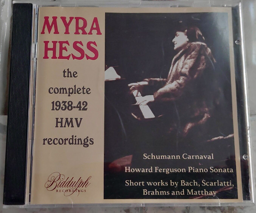 Myra Hess Complete 1938-1942 HMV Recordings Schumann Brahms Biddulph UK ...