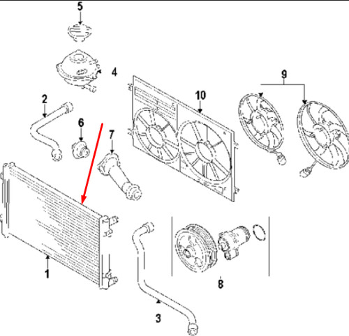 NEW VOLKSWAGEN JETTA MK6 COOLING RADIATOR 5C0121251L 2.0 DIESEL OEM NO ...