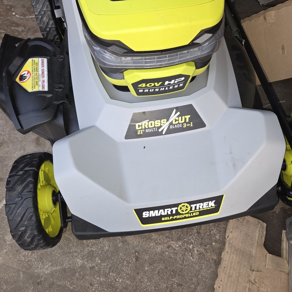Ryobi 40V HP Brushless 21" Dual-Blade SMART TREK Self-Propelled DAMAGE READ | eBay