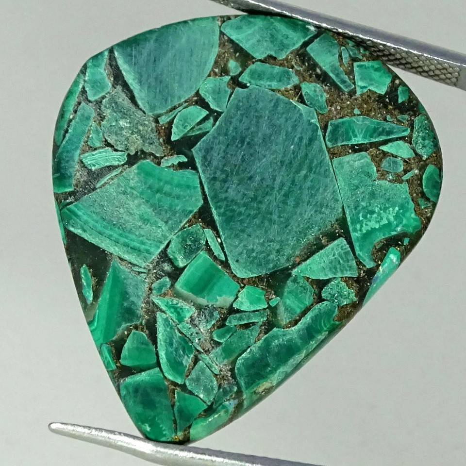 33.40Cts RARE Lab-Created Copper Malachite Pear Cabochon 25X31X5MM | eBay