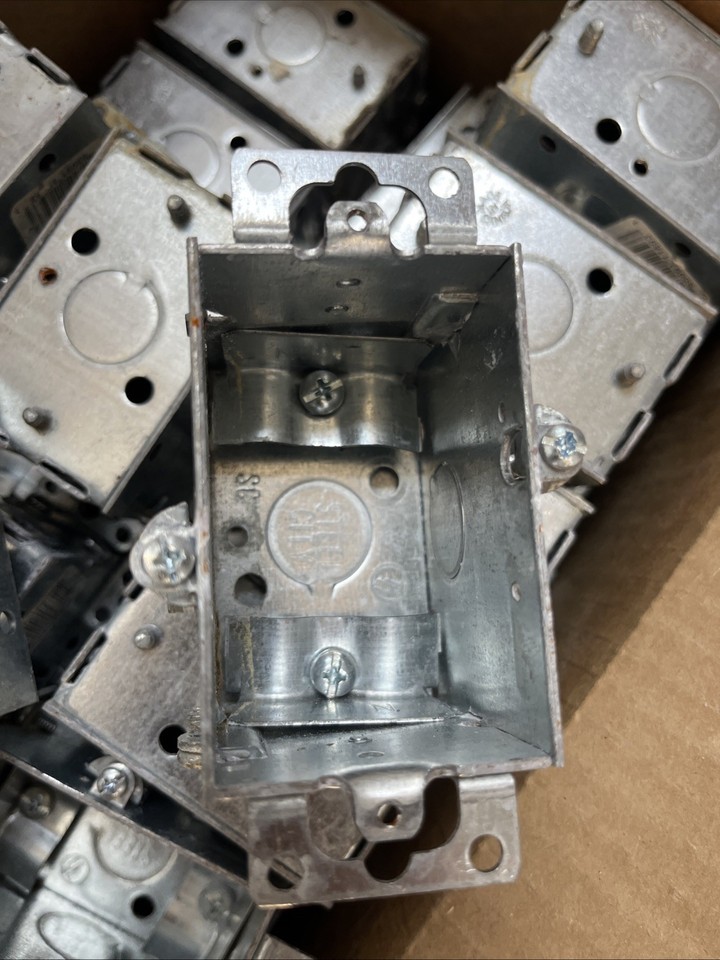Steel City 1-Gang 2-1/2 in. D Old Work Metal Electrical Box with NM ...