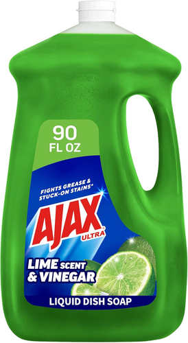 Ajax Ultra Liquid Dish Soap Vinegar and Lime Scent, Sparkling Clean ...