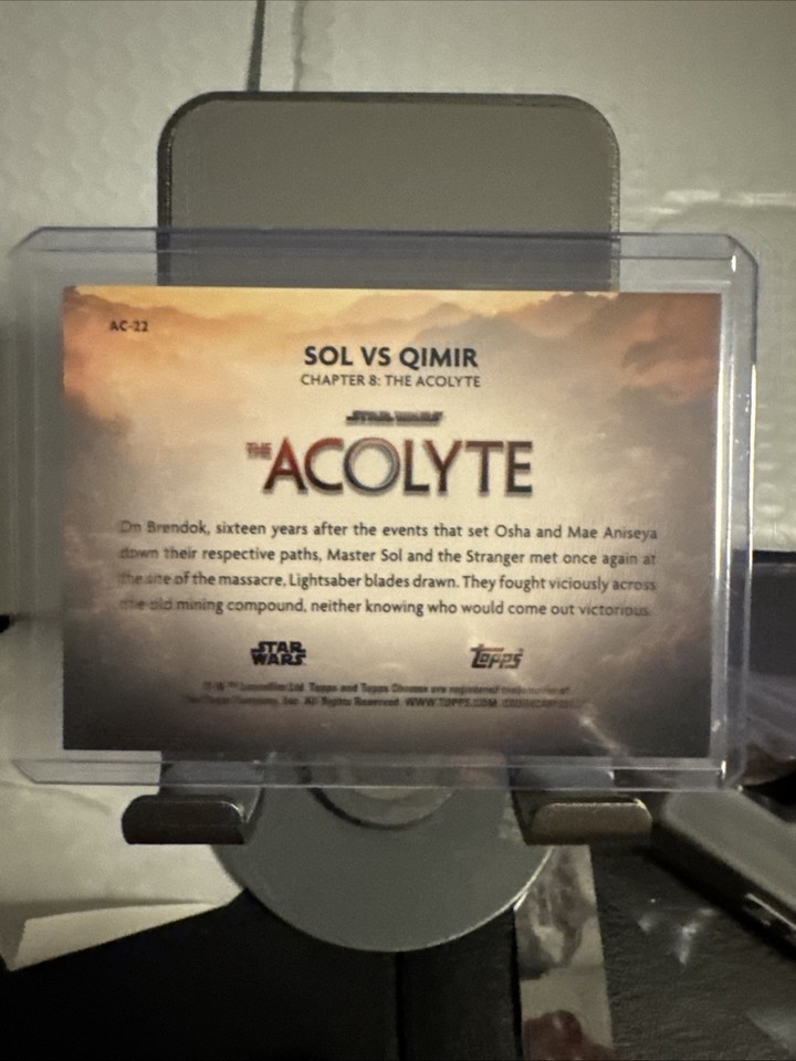 2025 Topps Chrome Star Wars #AC22 The Acolyte : Sol Vs Qimir /25 ORANGE ...