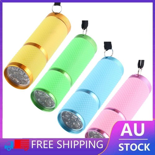 9LED UV Mini Portable Flashlight Purple Light 395-400nm Ultraviolet ...