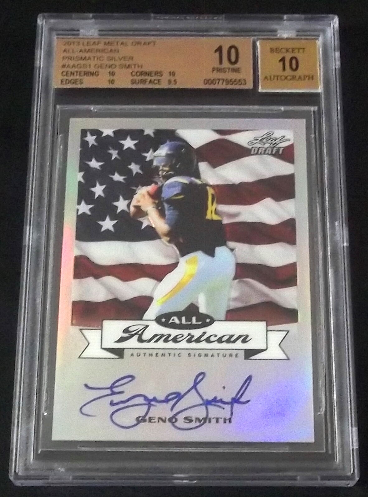 /50 BGS 10 Pristine 10 Autograph Rc Geno Smith Auto 2013 Rookie Signed ...