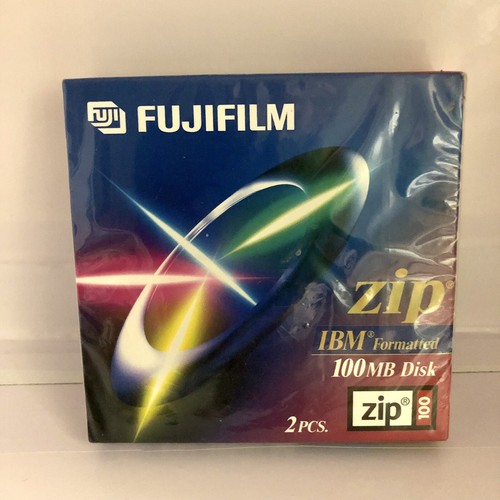 2 FUJI FUJIFILM 100 MB Zip Drive Disks IBM Formatted NEW Factory Sealed ...