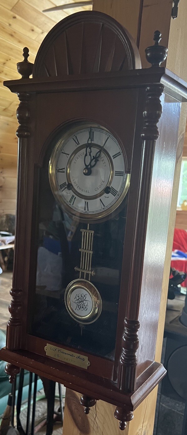 Statue of Liberty Centennial Wall Clock US Commemorative Society 1886 ...