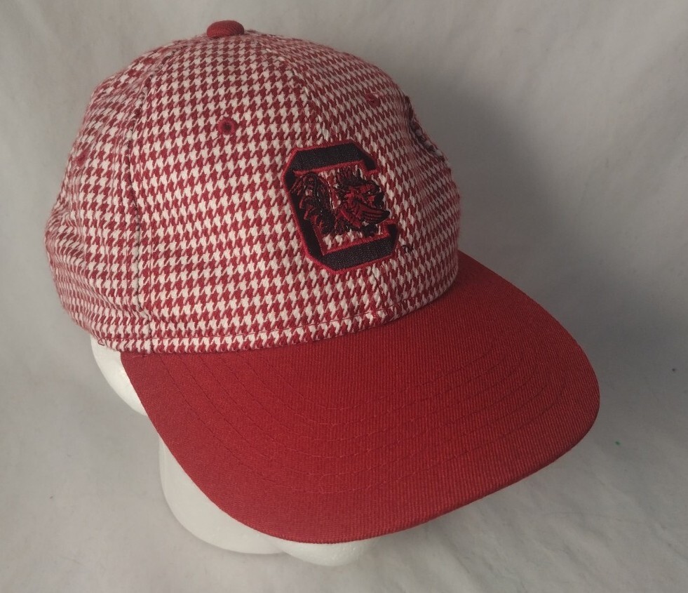 Vintage South Carolina Gamecocks NCAA Houndstooth Strapback Hat/Cap ...