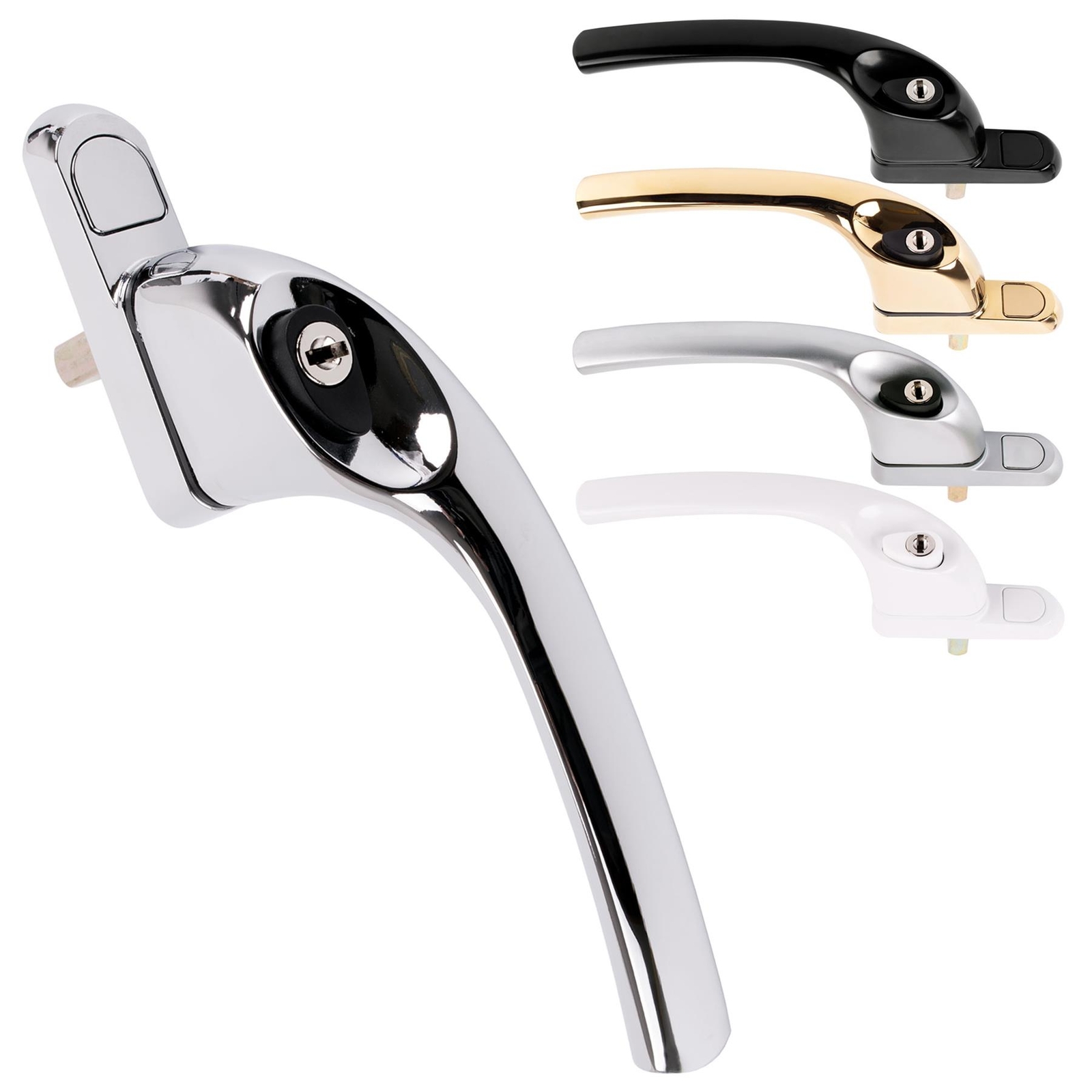 Cranked Espag UPVC Window Handle Offset Key Locking Avocet Affinity ...