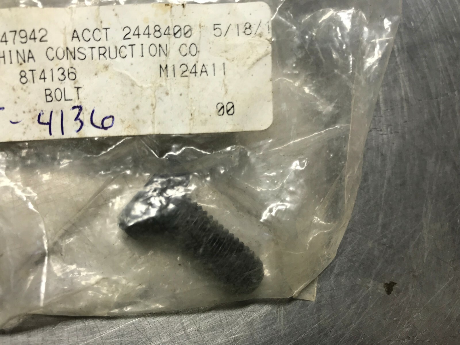 8T4136 GENUINE CAT Hex Head Cap Screw BOLT Caterpillar 8T-4136 | eBay