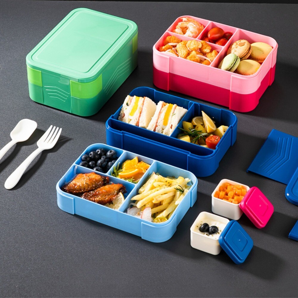 1550ML Bento Box Stackable Snack Cases Large Capacity Lunch Containers ...