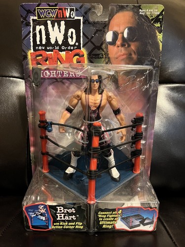 WCW NWO Ring Fighters - Bret Hitman Hart - Wrestling Figure - Toy Biz ...