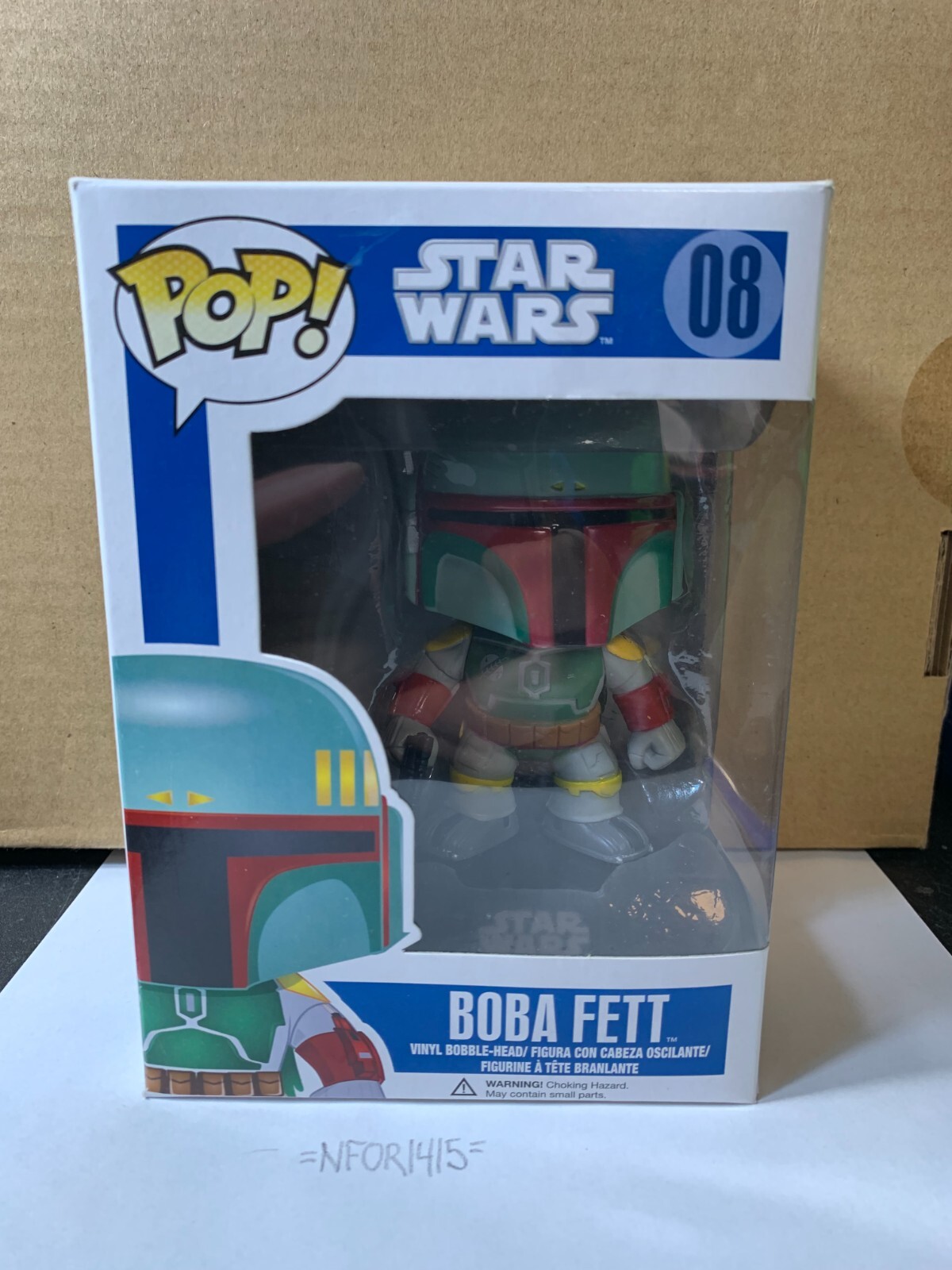 Funko POP Star Wars #08 Boba Fett Large Font First Run NIB Vaulted Rare ...