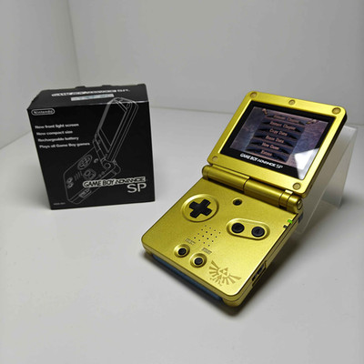 Nintendo Game Boy Advance GBA SP - Gold Zelda Triforce AGS-101 Restored ...