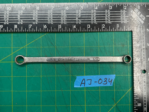 Vintage 8" Craftsman Vanadium 3/8" x 7/16" Offset Double Box End Wrench ...