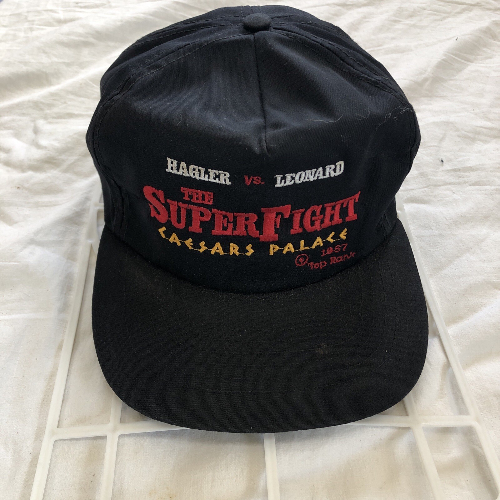 Super Fight Boxing Hat Caesars Palace Hagler Vs Leona… - Gem