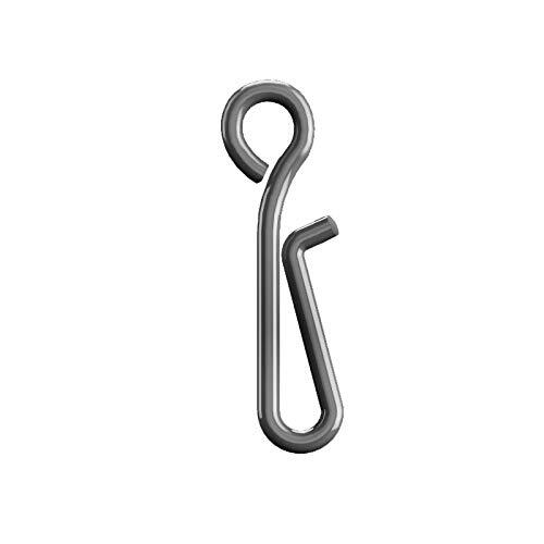 100pcs Fast Fishing Swivel Snap Clips Stainless Steel Quick Lock Size 0 ...